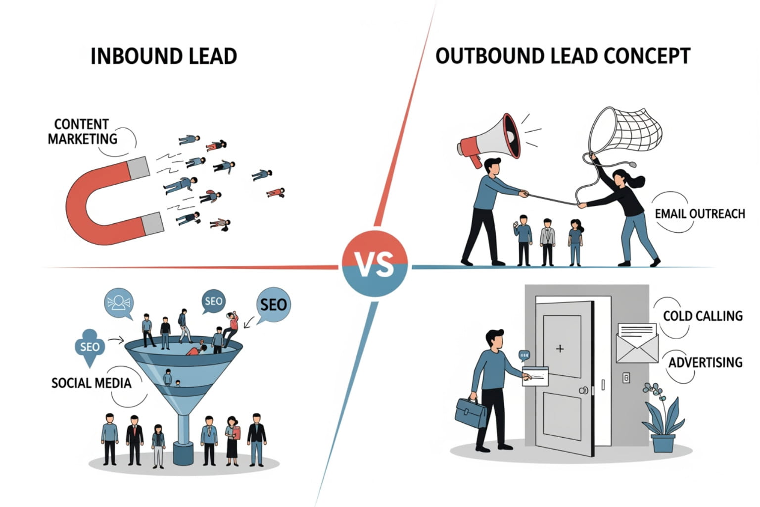 Inbound Leads Vs Outbound Leads: Detailed Guide